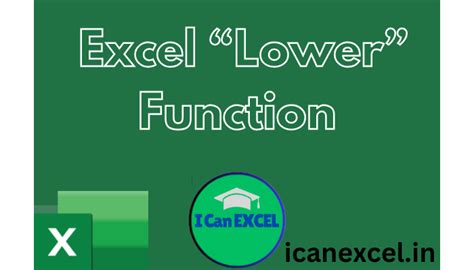 Excel Lower Function Formula Examples Free Video
