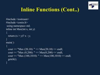 Lecture 11 Friend Functions And Inline Functions Pptx