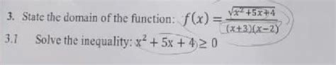 Solved 3 State The Domain Of The Function Chegg Com