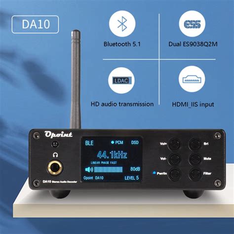 Da10 High End Dual Es9038q2m Audio Decoder Supports Dsd512 Lossless Decoding Bluetooth 5 1
