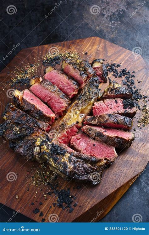 Traditional Barbecue Dry Aged Wagyu Porterhouse Beef Steak Bistecca