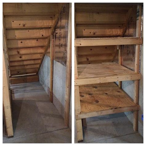 Added Some Storage Shelves Under The Basement Stairs And T Flickr