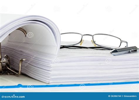 File Folder With Documents And Documents Stock Photo Image Of Organize Binder