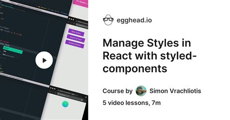 manage styles in react with styled components