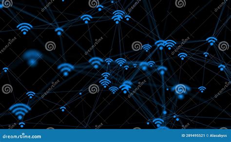 Wi Fi Digital Network Connections Technology Background Stock Video Video Of Connection