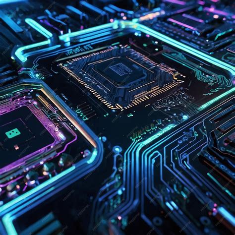 Advanced Technology Concept Visualization Circuit Board Cpu Processor