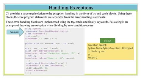 Exception Handling In C PPTX