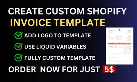 Create Custom Shopify Invoices Or Packing Slip Templates By Teampro12 Fiverr