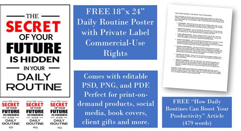 Free The Power Of A Daily Routine Poster Article Pack With Plr Rights