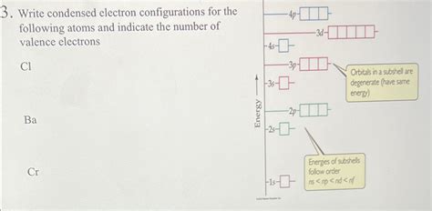 Solved Write Condensed Electron Configurations For The