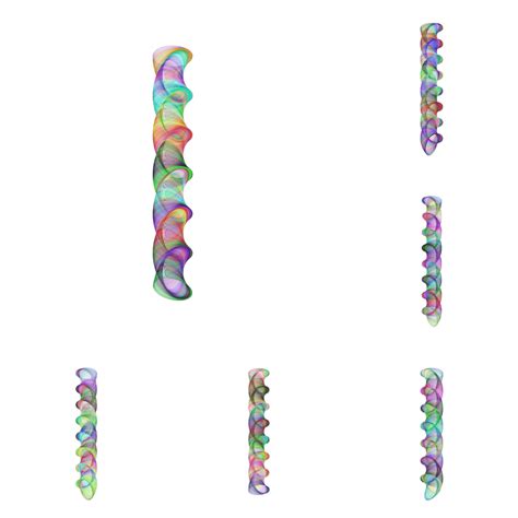 colorful ellipse fractal font letter i icon initial letter element