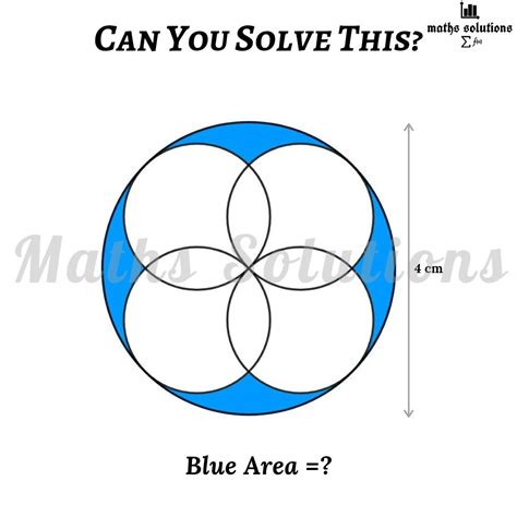 Geometry Math Problem Geometric Shape Formed By Semicircles And Circle