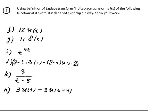 Solved Using Definition Of Laplace Transform Find Laplace