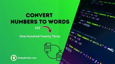 Convert Numbers To Words Python C