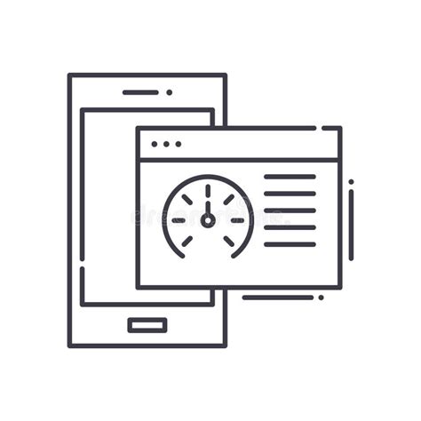 Page Speed Optimization Icon Linear Isolated Illustration Thin Line