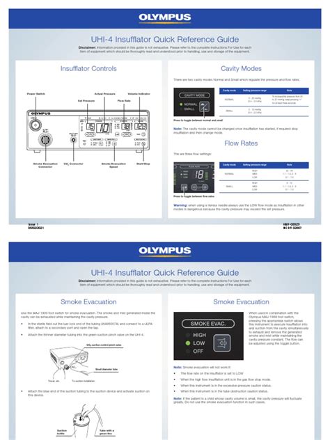 Kmf 08929 Uhi 4 Insufflator Reference Guide Pdf Switch Valve