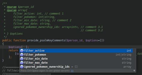 The Phpdoc Array Keys Format Supported By The Plugin · Issue 63