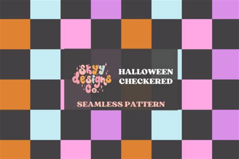 Halloween Spooky Checkered Pattern Graphic By Skyydesignsco · Creative