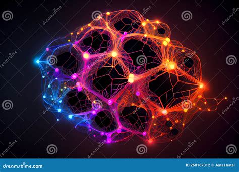Honeycomb Shaped Neural Network Illustration Generative Ai Stock Illustration Illustration Of