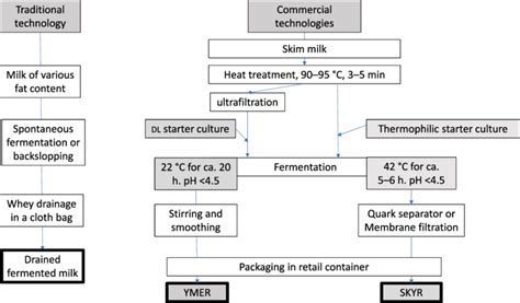 Generalised Flow Diagram For The Production Of Drained Fermented Milk Download Scientific