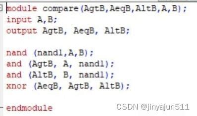 Verilog一位数比较器的三种语言描述方式 一位数值比较器verilog步骤 CSDN博客