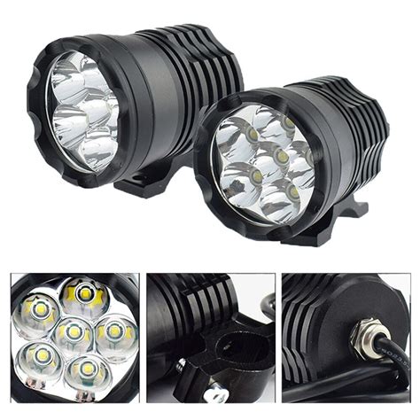 1 Pair 12v 60w Motorcycle Led Auxiliary Light Driv Grandado