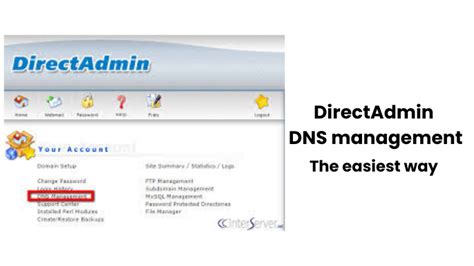 Directadmin Dns Management The Easiest Way 1only Host