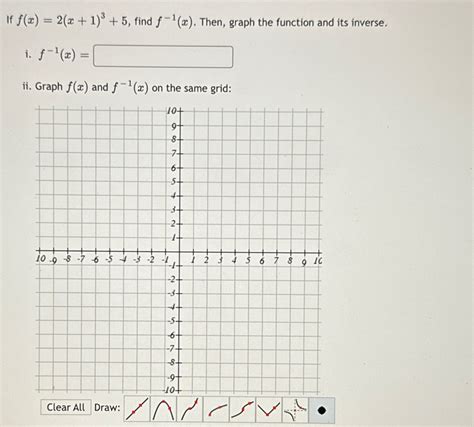 solved if f x 2 x 1 3 5 ﻿find f 1 x ﻿then graph the