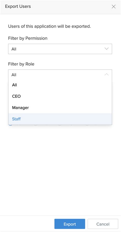 Export Users Zoho Creator Help