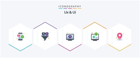 Ux And Ui 25 Flat Icon Pack Including Code Laptop User Configuration