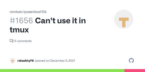 Cant Use It In Tmux · Issue 1656 · Romkatvpowerlevel10k · Github