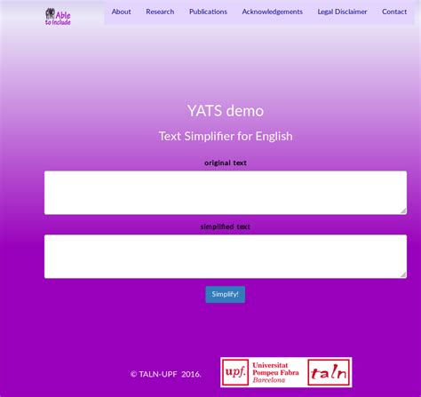 Text Simplification For English Taln Natural Language Processing