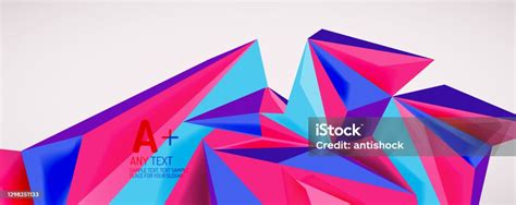 벡터 삼각형 기하학적 배경입니다 라이트 배경에 낮은 폴리 3d 모양 커버 배너 전단지 및 포스터 및 기타 디자인에 대한 벡터 일러스트레이션 0명에 대한 스톡 벡터 아트 및