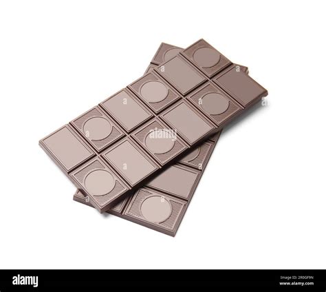 Black Bitter Chocolate Isolated On White Background Two Bars Of Dark