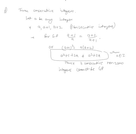 Prove That No Three Consecutive Non Zero Integers Can Be Three Terms