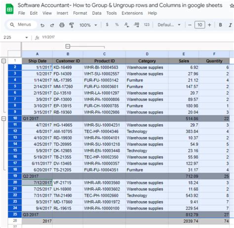 Group Ungroup Rows And Columns In Google Sheets Step By Step Guide