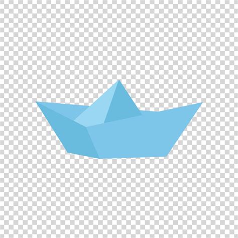 파란색 종이배 Png 투명배경 일러스트 다운로드 어반브러시 Png