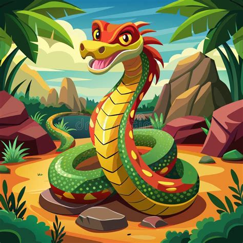 Banana Ball Python Inadequate Walks Gym Vector Stock Vector