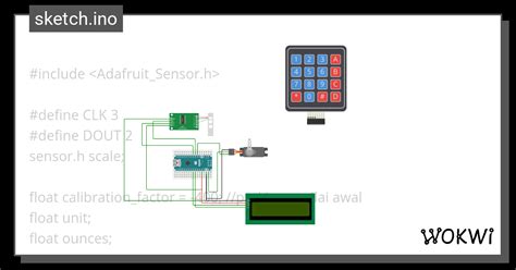 Sensor Berat Wokwi Esp32 Stm32 Arduino Simulator
