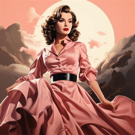 Premium Photo World War Two Pinup Princess Handdrawn Elegance In A