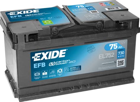 ᐉ Аккумулятор для легкового автомобиля EXIDE EFB Euro 75 Ah 12V ...