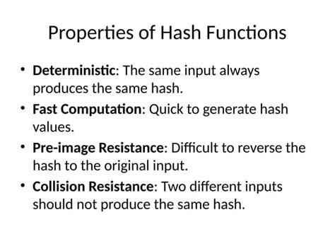 Hash Functions With Examples And Other Things Ppt