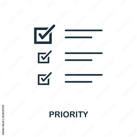 Priority Icon Monochrome Style Design From Machine Learning Icon Collection Ui And Ux Pixel