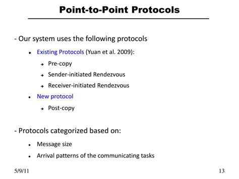 ppt profile guided mpi protocol selection for point to point