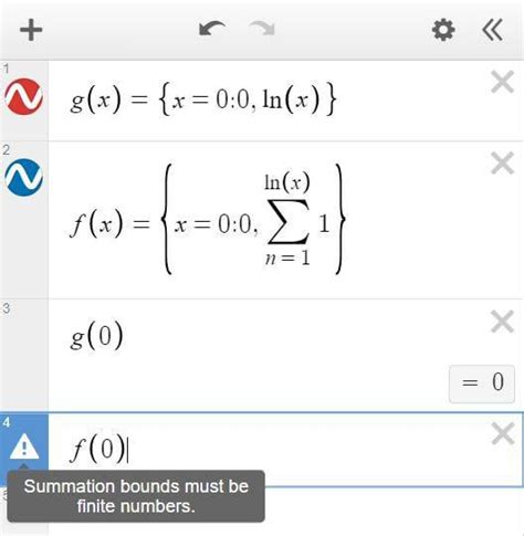 Issue With Sigma Notation Using Conditionals Rdesmos