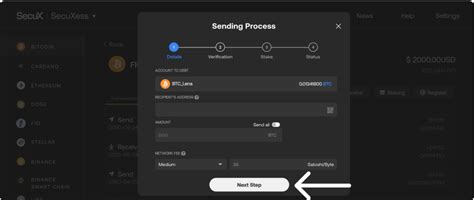 Send Funds On Web SecuX Hardware Wallet How It Works