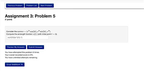 Solved Assignment Problem Point Consider The Curve Chegg
