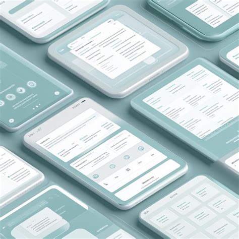 Wireframe For A Mobile Banking App With Key Features Like Account Overview And Transaction