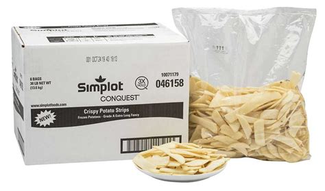 Simplot Conquest 1 Inch Crispy Potato Strips 5 Pound 6 Per Case
