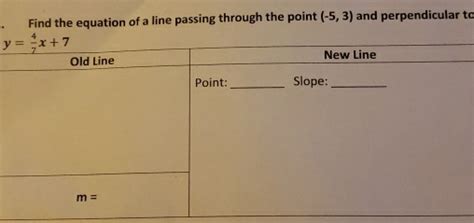 Solved Find The Equation Of A Line Passing Through The Point 5 3